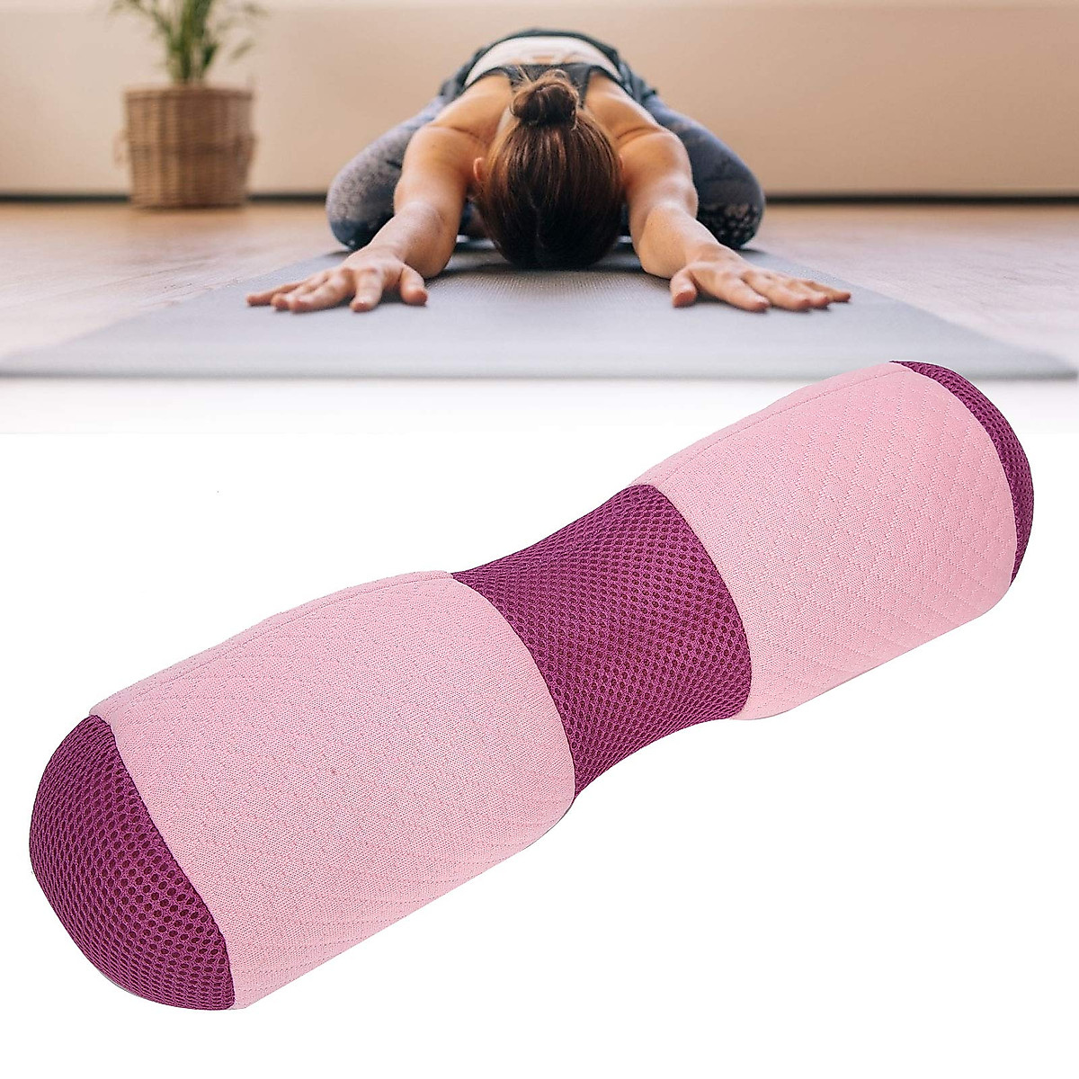 Yoga Bolster, Yoga Waist Pillow Lumbar Vertebra Pelvis Correction Bolster Cushion Memory Foam Block, Sturdy Yoga Cushion, Correct Lumbar Pelvic Til