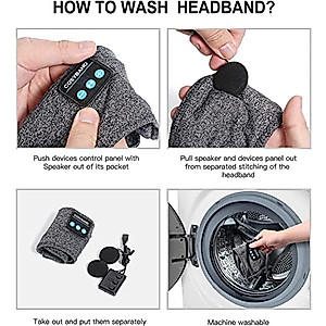 ASMRBAND Sleep Headphones Wireless Sports Headband, Headband Headphones 10Hrs Bluetooth Headband with Soft Cozy Earbuds Comfortable Sleeping Headphones for Side Sleepers, Cool Tech Gadgets Unique Gift