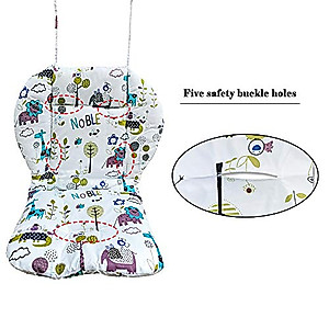 High Chair Pad,highchair seat, highchair Cushion, seat Pad，Soft and Comfortable, Light and Breathable, Cute Patterns, Make The Baby More Comfortable(Jungle Animal Pattern)