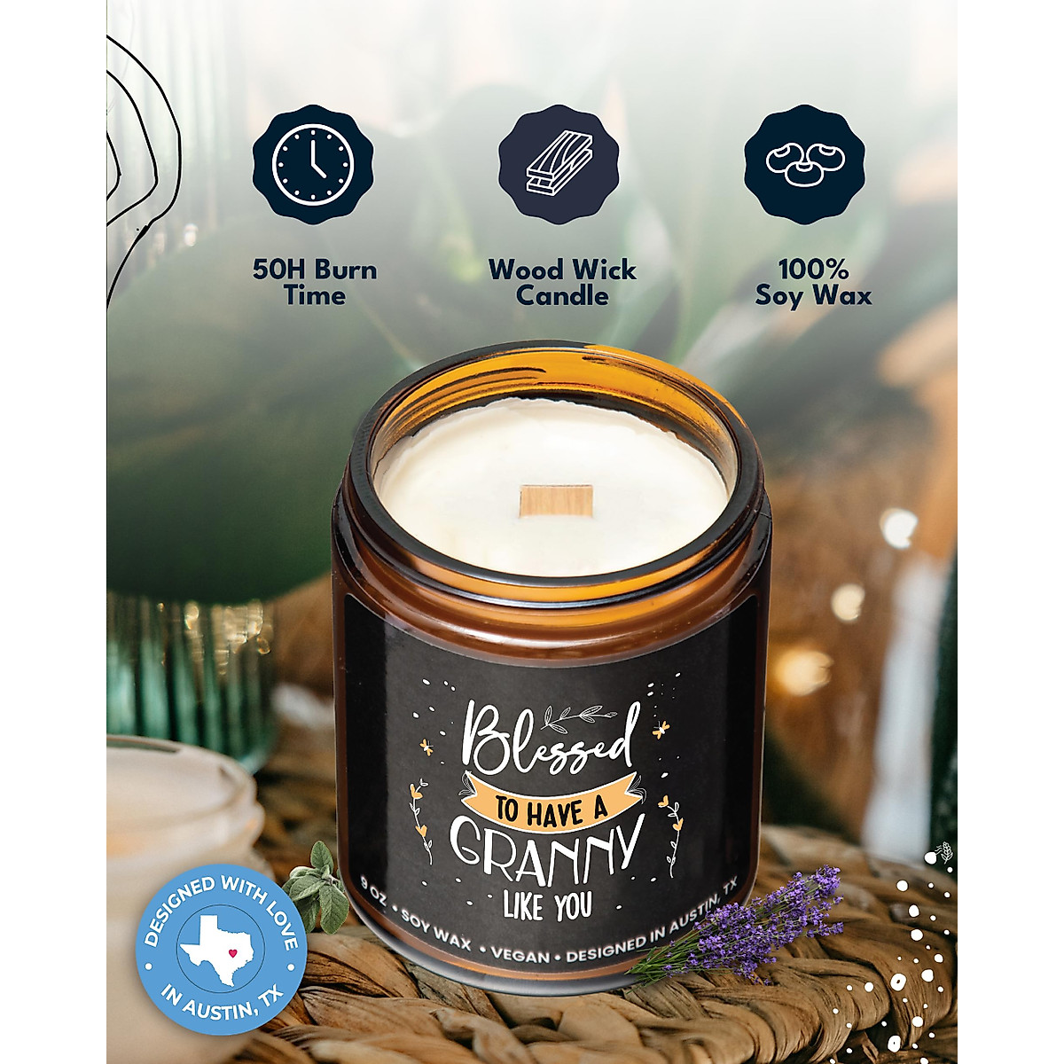 Granny Candle, Perfect Mother's Day Gifts for Granny from Grandson, Granny Birthday Gifts, Unique Granny Gifts, Best Granny Gift Ideas from Granddaughter, Thoughtful Christmas Gift for Granny