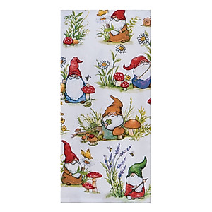 KayDeeDesigns Kay Dee Garden Gnomes and Mushrooms Dual Purpose Kitchen Towel Bundle of 2, Multicolored