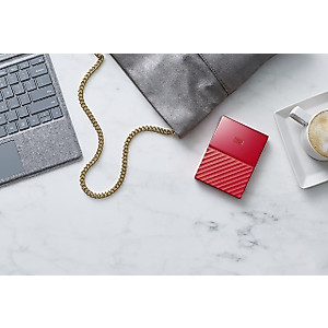 WD 4TB Red My Passport Portable External Hard Drive - USB 3.0 - WDBYFT0040BRD-WESN (Renewed)