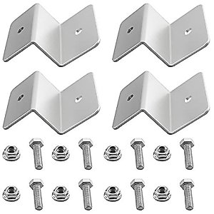 DGZZI Solar Panel Z Bracket Mounting Kit for RV, Roof, Boat, Off Grid 4 Set