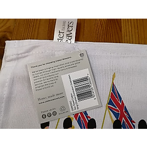 Ulster Weavers Tea Towel Cotton, Durable & Machine Washable, Eco-Friendly Design, Ideal Size, King Charles Coronation, Red