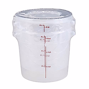 Cambro RFS6PPSW2190 6-Quart Round Food-Storage Container with Lid, Set of 2