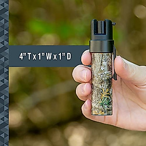 SABRE Pepper Spray with Attachment Clip, 35 Bursts (5x the Competition), 10-Foot (3-Meter) Range, Twist Lock Safety