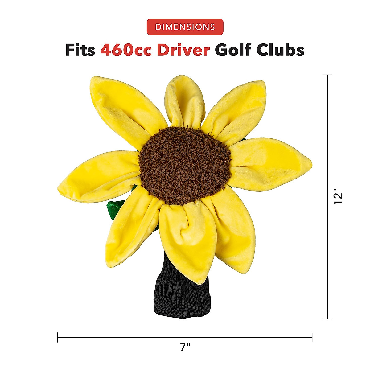 Daphne's Headcovers Sunflower Driver Headcover | Premium Driver Headcovers | Funny Golf Club Covers | Stylish Protection for Your Clubs | Men's Golf Gear | Driver Headcover for Men and Women