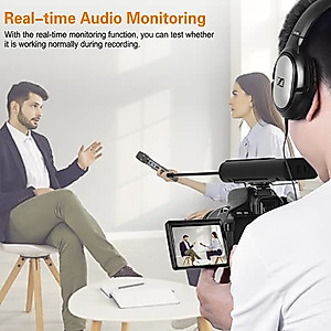 Comica CVM-WM100 H UHF 48-Channel Professional Wireless Handhled Microphone System for Canon Nikon Sony Panasonic Fuji DSLR Camera, XLR Camcorder, Smartphone, Perfect for Video Recording/Interview