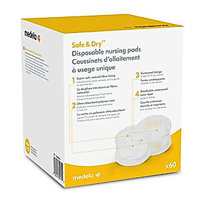 Medela Disposable Nursing Bra Pads, 60 Count