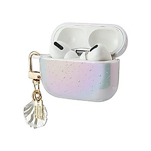 LAX Gadgets AirPods Pro Case Cover - Protective Compatible with Apple AirPod Pro - Lightweight Case with Carabiner Key Ring  Easy to Use - Pearl