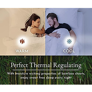 California Design Den Rayon from Bamboo Sheets King, 4 Piece Set, Luxury Cooling Sheets King Size Bed, Silver Gray Sheets with Deep Pocket Fitted Sheets (King, Silver Gray)