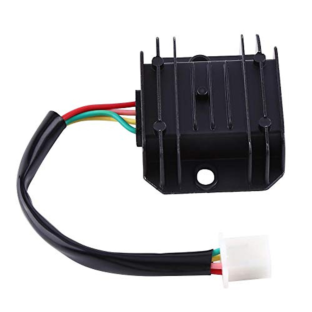 4 Wires 12V 4-pin Voltage Regulator Rectifier for 50cc 70cc 90cc 110cc 125cc ATV Scooters Go Karts Quad 4 Wheelers Moped Dune Buggy Sandrail Roketa Taotao Rectifier(Black)