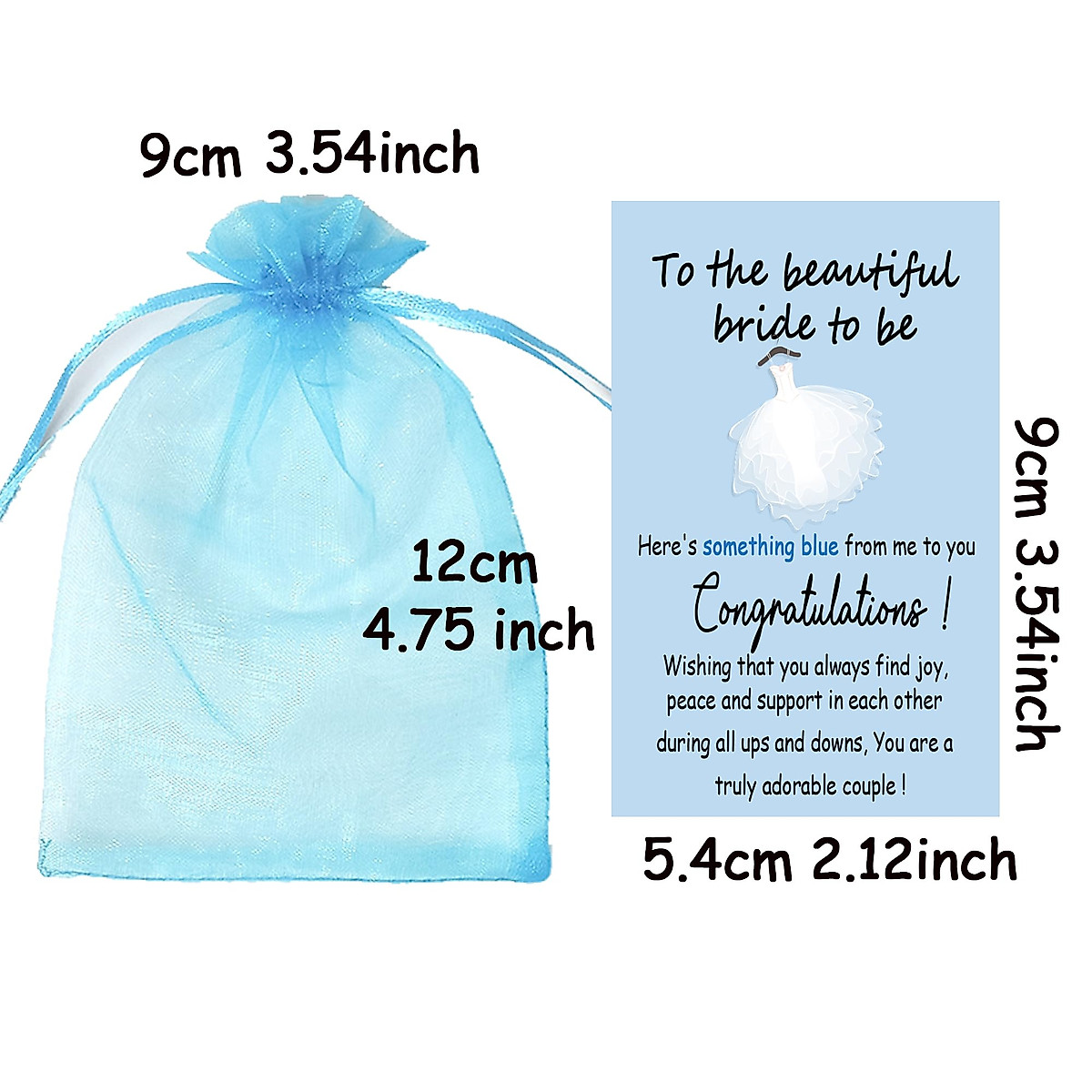 MKISHINE Something Blue Gift for Bride, Blue Crystal Pearl and Crystal Bridal Shower Gifts for Bride to Be, Wedding Gift for Bride, Gifts for Daughter on Wedding Day Something Blue for Bride on