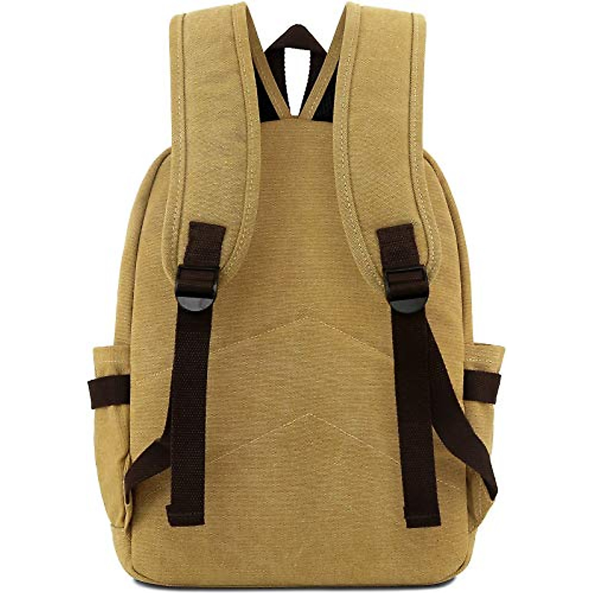 Roffatide Anime One Piece Backpack Khaki Canvas Book Bag Printed Flap School Bag With Earphone Hole