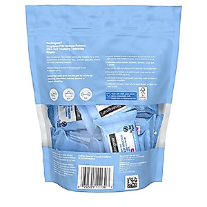 Neutrogena Fragrance-Free Makeup Remover Cleansing Towelette Singles, Individually-Wrapped Daily Face Wipes to Remove Dirt, Oil, Makeup & Waterproof Mascara for Travel & On-the-Go, 20 ct (Pack of 6)