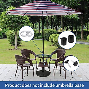 AQEENURA 8 Pieces Patio Umbrella Replacement Parts Kit Patio Table Umbrella Hole Ring Plug Cover and Cap Umbrella Stand Base Screw Umbrella Pole Cap (8PCS)