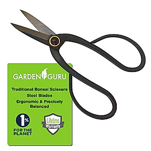 Garden Guru Professional Bonsai Scissors 200mm - Traditional Butterfly Bonsai Pruner Shear for Precise Trimming Pruning and Deadheading of Flowers Plants, Japanese Bonsai Garden Tools