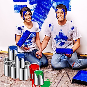 Foaincore 12 Pack Empty Metal Paint Cans with Lids 1.9 Pint Quart Size Tin Paint Buckets Bulk Paint Storage Containers Unlined Paint Pails for Arts Crafts DIY Projects Painting Garage(Silver)