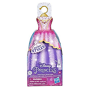 Disney Princess Secret Styles Surprise Princess Series 1, Mini Fashion Doll with Dress, Blind Box Collectible Toy for Girls 4 Years and Up