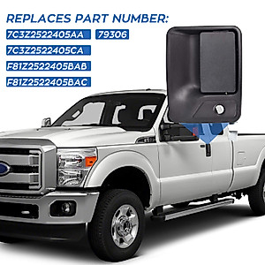 FAERSI Exterior Outside Door Handle Front Left Driver Side Replacements for 1999-2016 Ford F-250 F-350 F-450 F-550 Super Duty | 2000-2005 Ford Excursion | 00-15 Ford F650 | 00-13 Ford F750, 79306