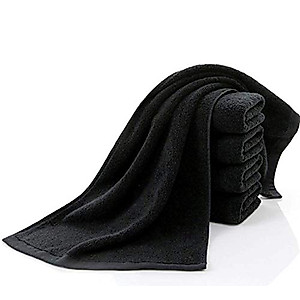 100% Turkish Cotton Extra Large (20 x 40 inch)Hand Towel Set of 3,for SPA,Gym,Hammam,Fitness and Sport,Oversized, XL, Large, Huge Big Size Hand Towel, Premium Class, Luxury Hotel Series (black, 3)