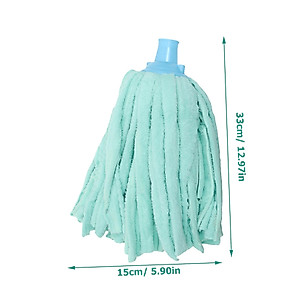 KOMBIUDA Vintage Mop Head Steam Mop Pad Practical Mop Head Reusable Mop Head Flip Mop Refill Commercial Mop Washable Mop Pad Floor Cleaner Mop Cotton Floor Cleaning Mop Head Cloth Green