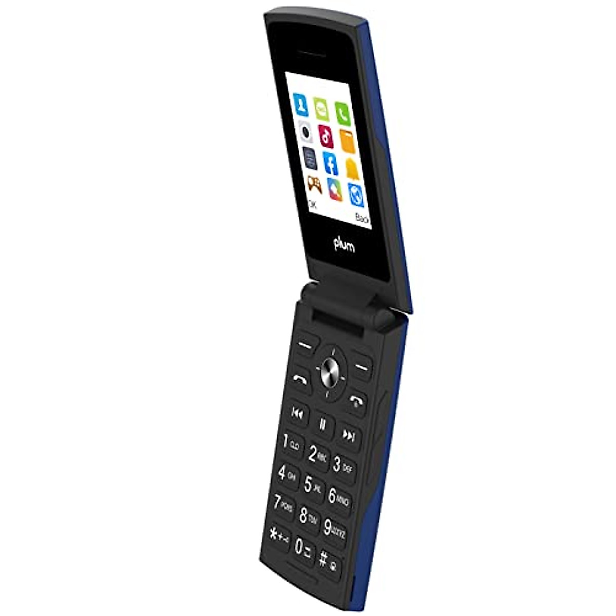 Plum Flipper 4G LTE Unlocked Flip Phone ATT Tmobile Speed Talk 2022 Model - Blue