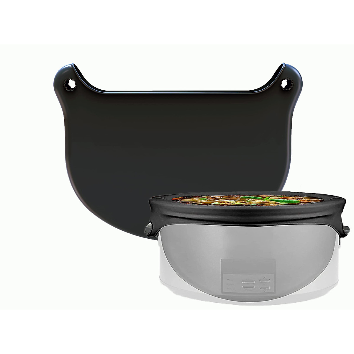 Silicone Slow Cooker Liners,Fits 6-8Quarts Crockpot Leakproof, Easy Clean Bags Liners for Round Pot or Oval (Black)