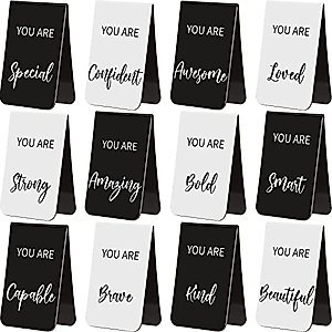 24 Pcs Inspirational Quotes Magnetic Bookmarks Encouraging Bookmarks Cute Positive Motivational Magnet Bookmarks Page Clips for School Students Teachers Office Reading Supplies]