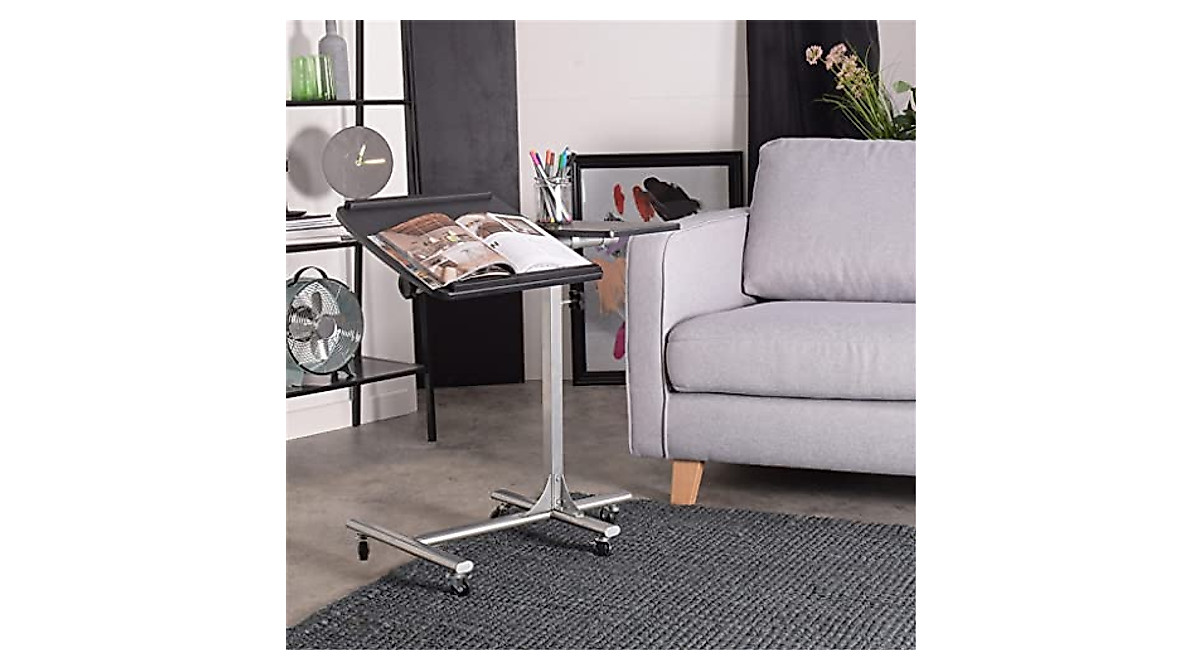 Adjustable Rolling Laptop Desk with Wheels - XBWEI