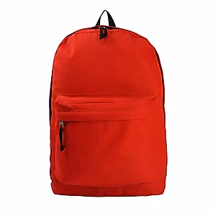K-Cliffs Basic Emergency Survival Backpack Classic Simple School Book Bag Student Daily Daypack 18 Inch Red 18"x13"x16"