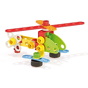 Quercetti - Tecno Jumbo - 76 Piece Building Set and Construction Toy, Multi-Colored, 34 x 7 x 29cm