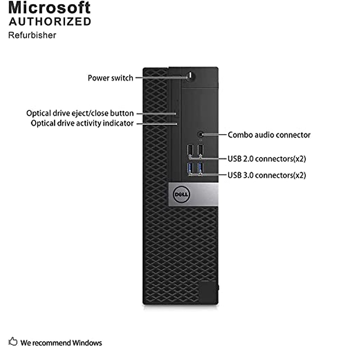 Dell OptiPlex 7040 Small Form Factor PC, Intel Quad Core i7-6700 up to 4.0GHz, 16G DDR4, 512G SSD, Windows 10 Pro 64 Bit-Multi-Language Supports English/Spanish/French (Renewed)
