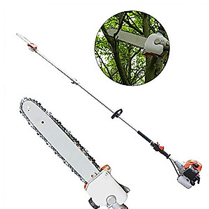 Gas Powered Pole Saw, 52CC 2-Cycle Powerful Chainsaw, Cordless Gas Long Reach Tree Trimmer Pruning Chain Saw, Pole Reach to 8.2 feet for Tree Limb Branches Pruning Garden Tree Trimmer