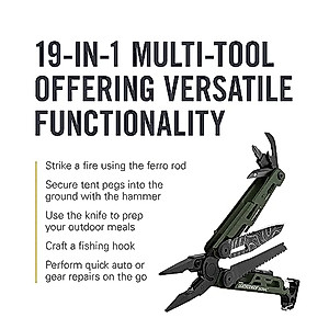 LEATHERMAN, Signal, 19-in-1 Multi-tool for Outdoors, Camping, Hiking, Fishing, Survival, Durable & Lightweight EDC, Made in the USA, Topographical Print