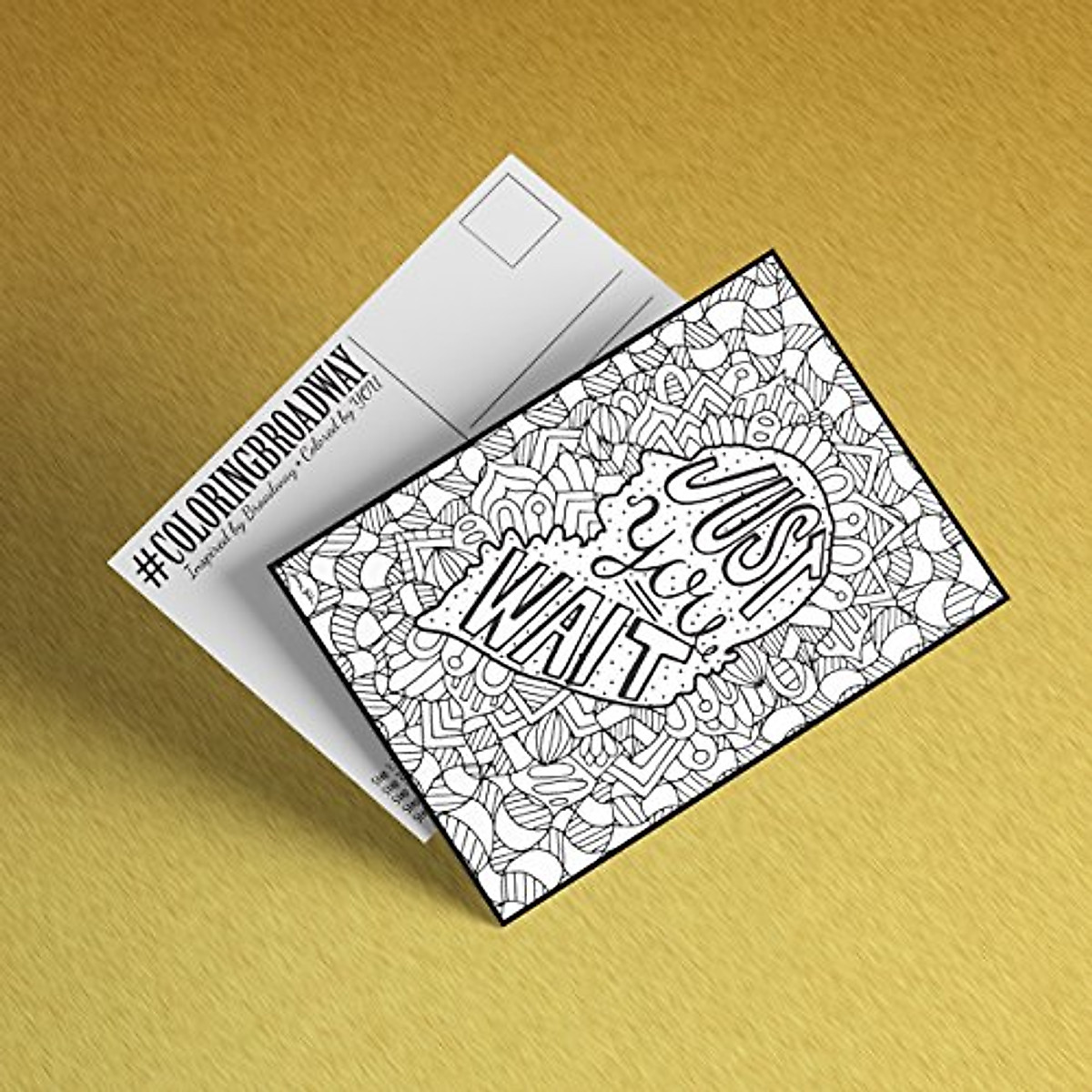 HAMILTON | "Just You Wait" Collection | Coloring POSTCARDS by Coloring Broadway | Hand-drawn illustrations - Printed on matte card stock (5" x 7") - Set of 4 Individual Postcards