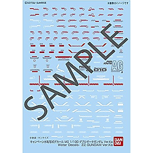 Bandai Hobby MG 1/100 ZZ Gundam Ver.Ka ZZ Gundam Model Kit Figure