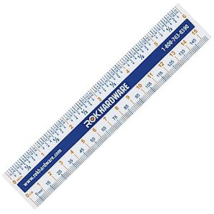 Rok Hardware Measuring Plastic Flexi 6" Easy Read 15 cm English Metric 150 mm Ruler Converter, ROKRULER