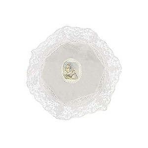 Lito First Communion Candle Set for Girls - White Silver Cross Candle Set Kit for Holy 1st Communion - English