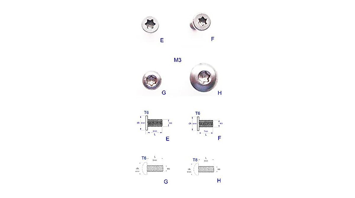 M3 Stainless Steel Pocket Knife Screws & Rivets - 40 Pcs