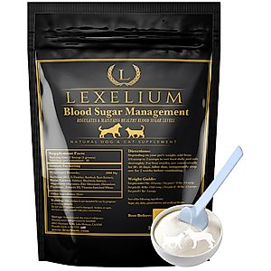 Blood Sugar Management for Diabetic Dogs and Cats- Vet-Formulated Powder Formula -Supports & Regulates Healthy Blood Sugar Levels- Supplements Insulin Sensititivity & Glucose- Made in The USA -200g