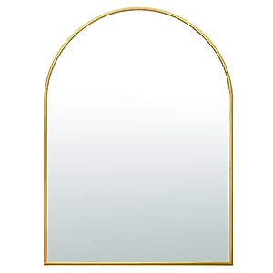 SCWF-GZ 20x30 Arch Mirror Square Wall Mounted Metal Frame Mirrors for Entryway Bedroom Bathroom Living Room 22x30 24x36 inch Black Silver - Gold