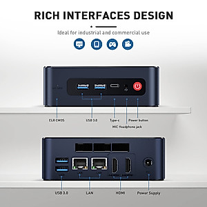 Beelink U59 PRO Mini PC,11th Gen Processor N5105 Quad-Core up to 2.9GHz, Mini Desktop Computer with 16GB DDR4+500GB SSD,Dual HDMI,WiFi 6/BT5.2/Gigabit Ethernet for Home Office