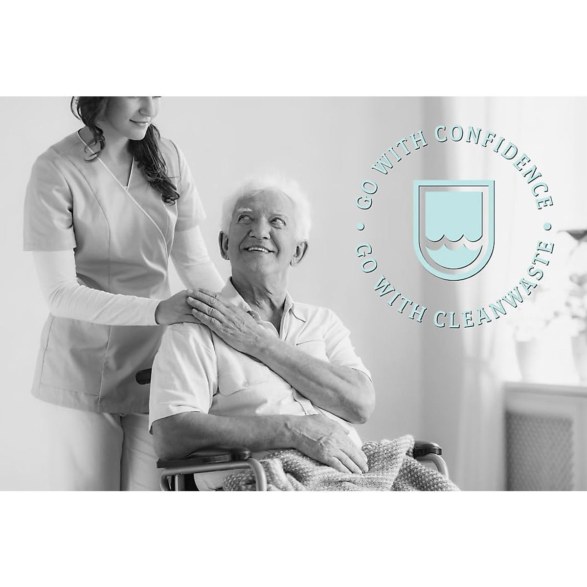 Cleanwaste Sani-Bag+ Commode Liners with Poo Powder, 10 Count, 32 Ounce Capacity, Odor Control, Leak Free, Medical Grade & Clinically Tested