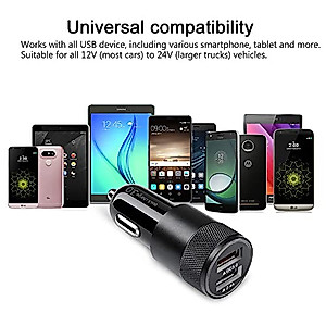 [5.4A/30W] Fast Car Charger Type C 6ft Cable for Samsung Galaxy S23 S22 S21 S20 Ultra FE S10e S10 S9 S8 Plus, Note 20 10 9 8, A14 A53 A32 A71 5G A20 A90, LG Stylo 4/5/6, Moto G8 G7, Quick USB Car Plug