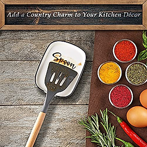 Ceramic Spoon Rest for Stove Top, Large Spoon Holder, Spoon Rest for Kitchen Counter, White Coffee Spoon Rest, Heat-Resistant Cooking Utensil Rest, Modern Kitchen Decor