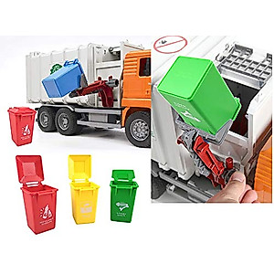 Nuanmu Trash Can Toy Kids Push Toy Vehicles Garbage Can 2 Style of 6 Colors