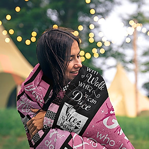 Mcurore Dance Gifts, Dance Recital Gifts for Girls, Dancer Gifts for Girls Teens, Ballet Gifts for Her, Dance Gifts for Teacher, Ballerina Gifts, Gifts for Dancers, Dance Stuff Dancing Blanket 60"x50"