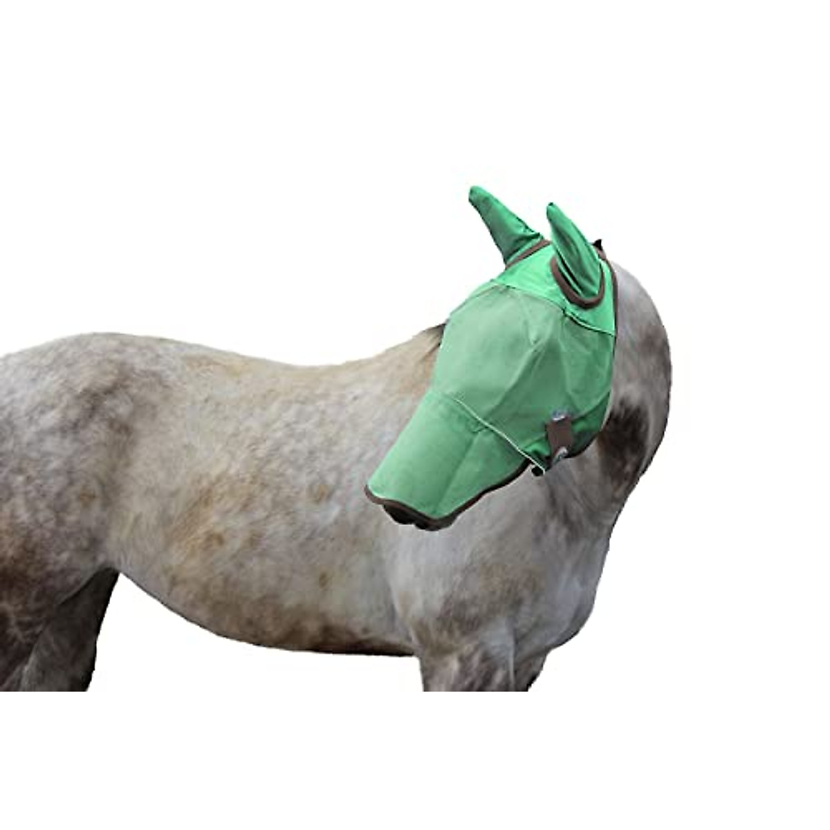 Derby Originals Reflective Mesh Fly Mask with 1 Year Warranty Includes Ears and Nose Cover,Spring Green,Large (Full/Average),72-7109GR-L