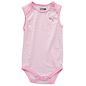 PUMA Baby Girls' Short Sleeve 5-Pack Bodysuit (12 Months, Chalk Pink)
